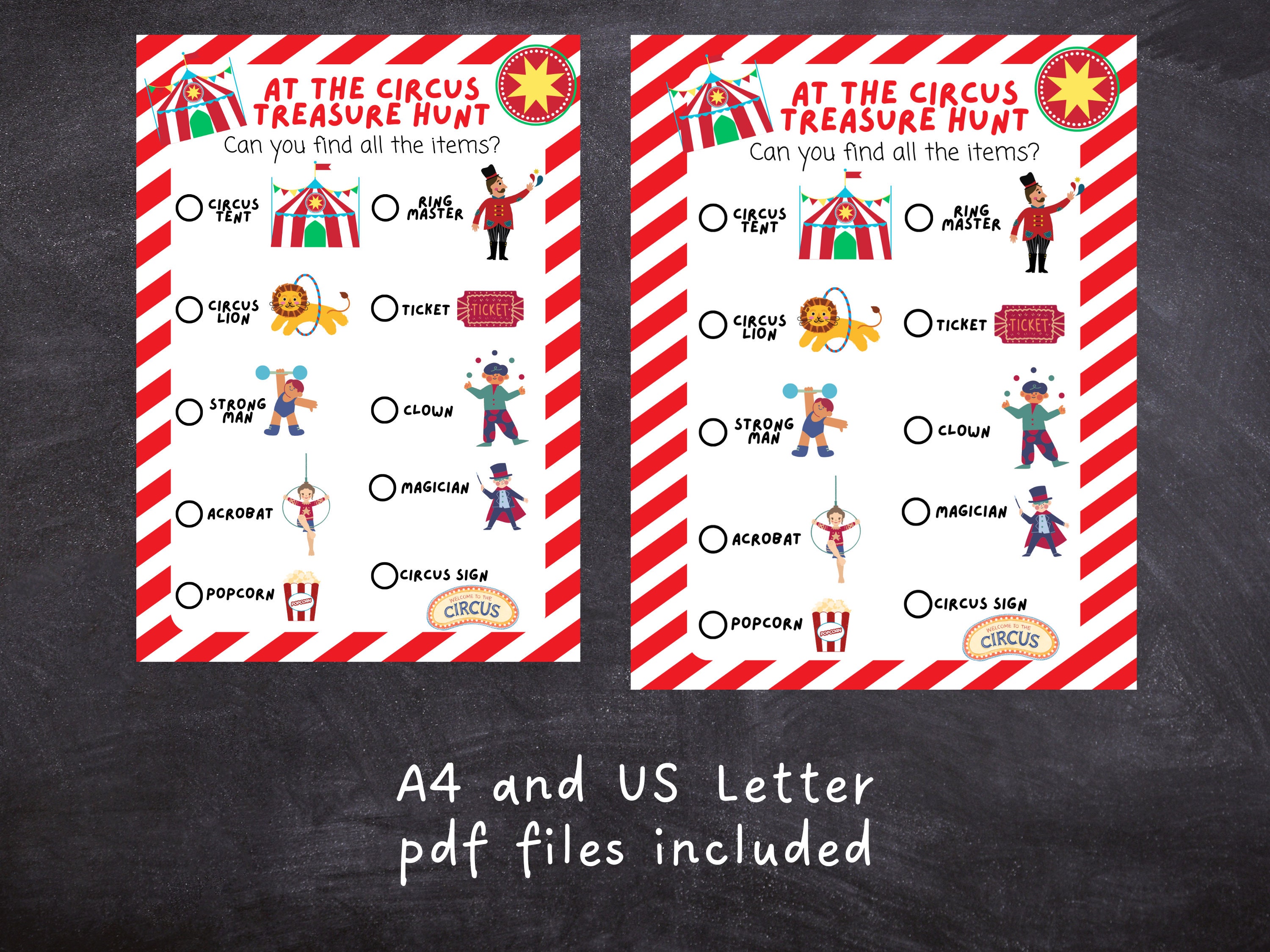 At the Circus Treasure Hunt | Kids Birthday Party Games | Circus ...