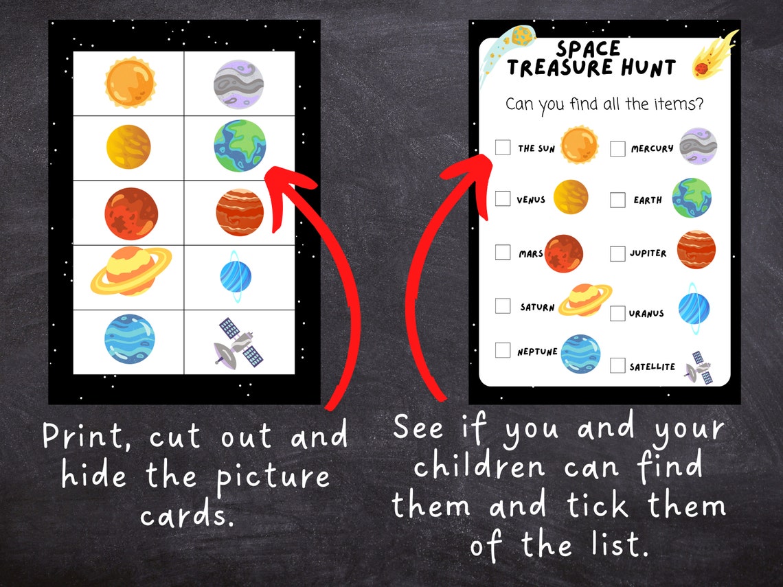 Space Treasure Hunt: Kids Birthday Party Game (digital Download) - Etsy