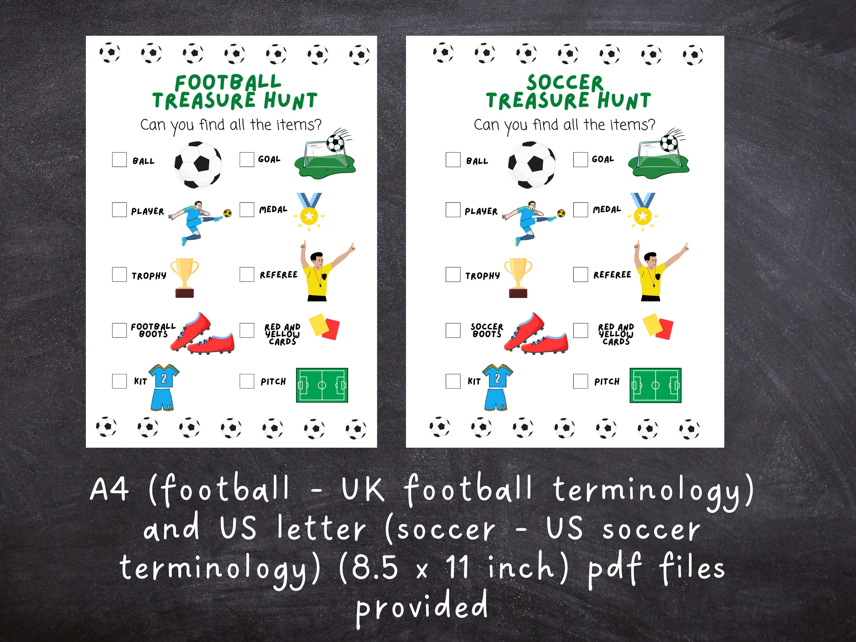 Football Treasure Hunt | Kids Football Game | Scavenger Hunt | Football ...