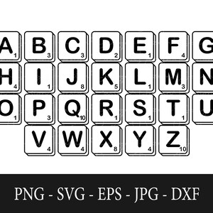 Scrabble Letters with Border Scrabble Alphabet Clipart Scrabble Tile ...