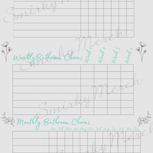 DIGITAL DOWNLOAD of Planner Bundle of 5 Fillable Charts. Available to ...