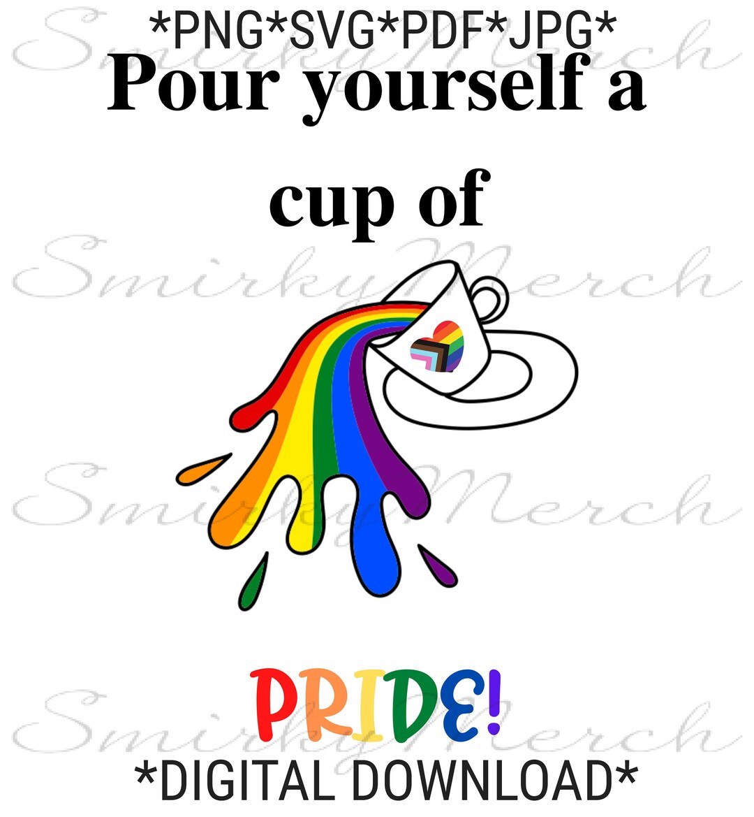 Printable PRIDE Design| Digital Download| Pride Rainbow| Pride Flag ...