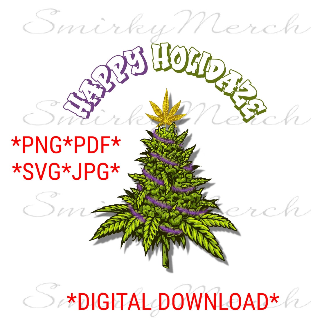 Digital Download Cannabis Tree Cannabis Christmas Tree - Etsy