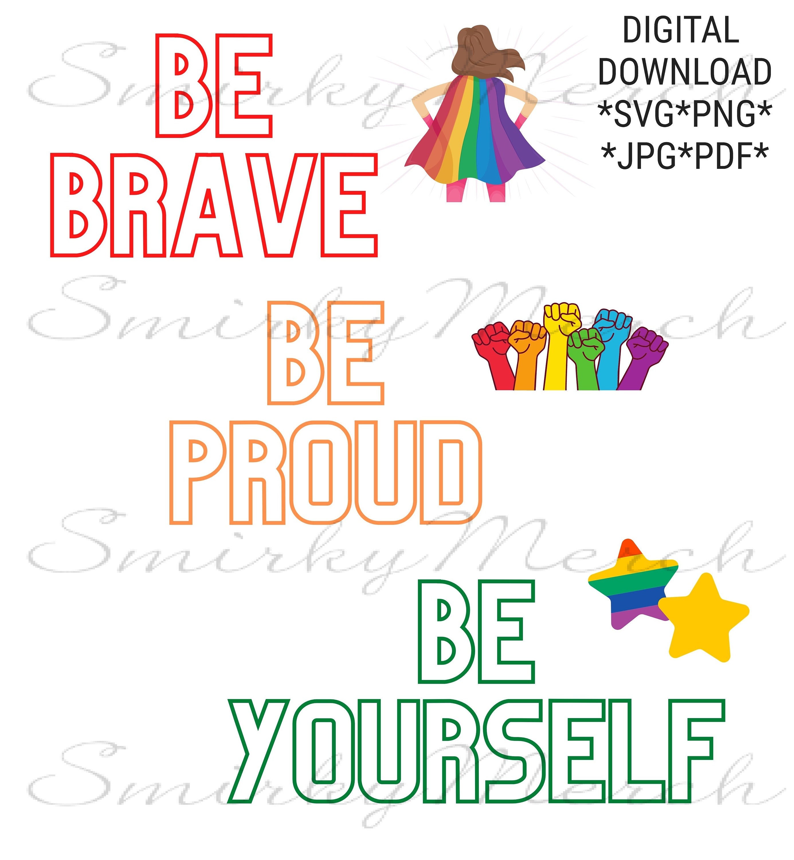 Printable PRIDE Design| Digital Download| Pride Rainbow| Pride Flag ...
