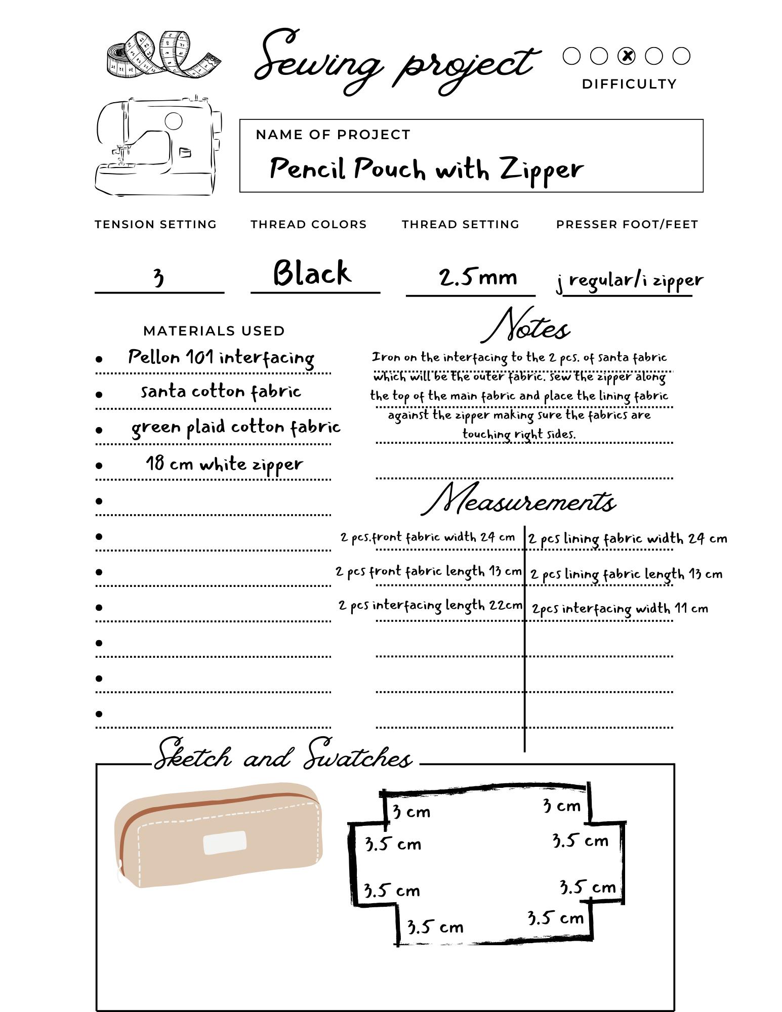 Digital Download Printable Sewing Journal Sheets, Organize Sewing ...