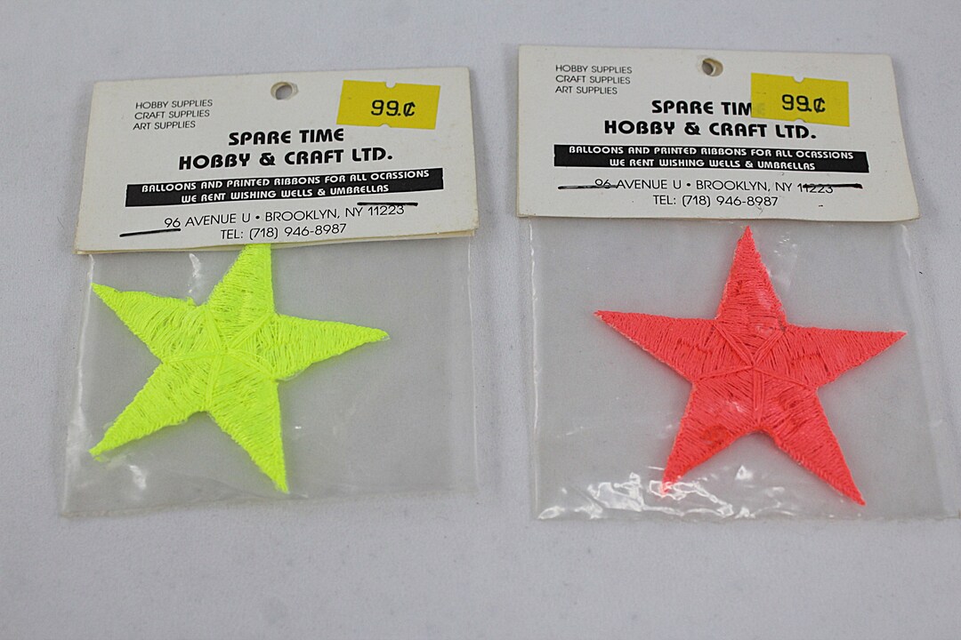 Neon Star Patches - Etsy