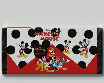 Mickey Mouse Chocolate Bar Wrapper - Etsy