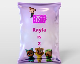 Boss Baby Chip Bag Template - Etsy