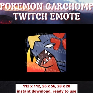 Pokemon Garchomp Twitch Emote Instant Download Ready to Use Twitch ...