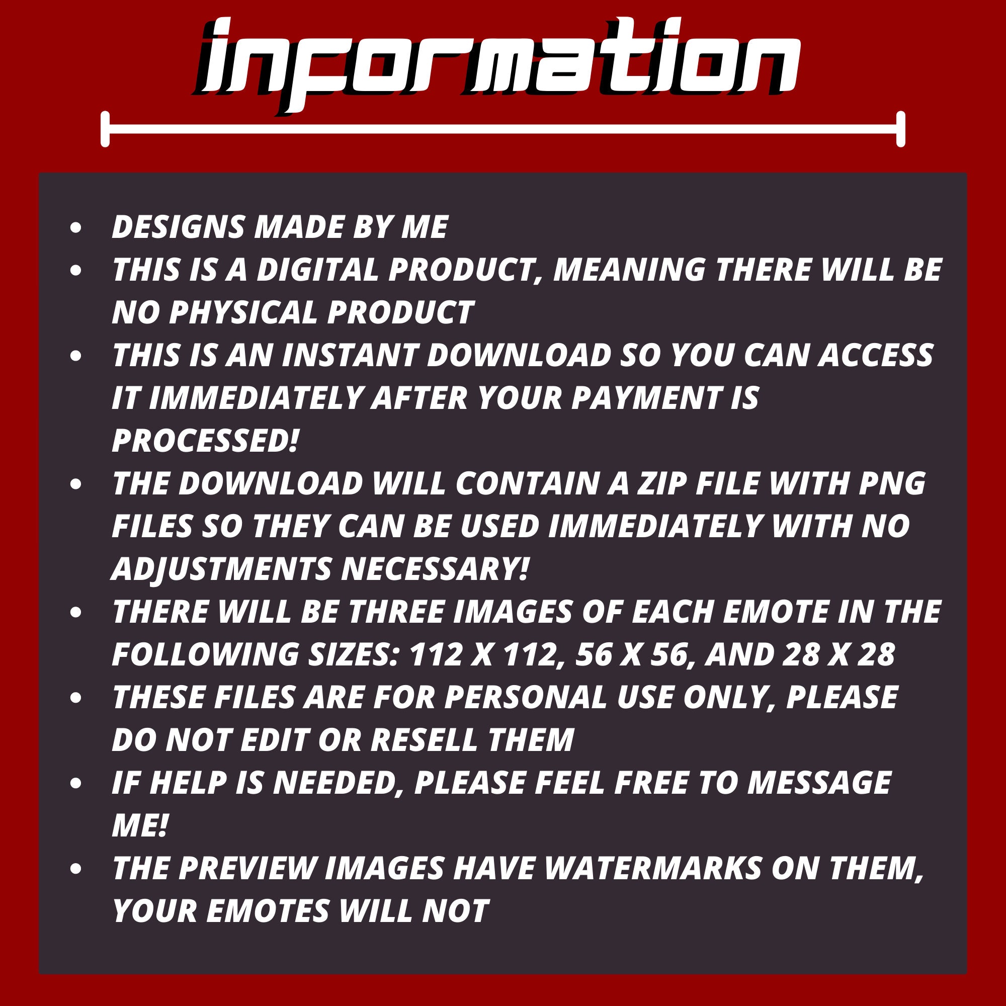 Persona 5 Twitch Emote Set of 4 Instant Download Ready to Use Twitch ...