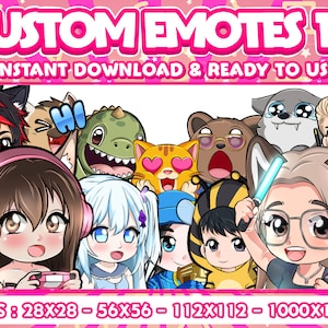 Custom Emote Chibi High Quality , Twitch Emotes Pack, Discord Emotes ...