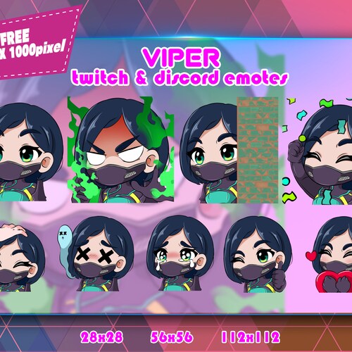 Viper Valorant Emotes Viper Emotes // Twitch Emotes Discord - Etsy