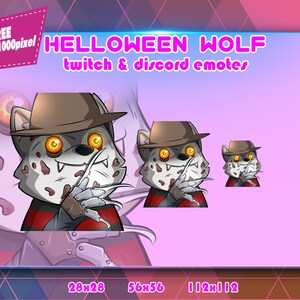 Wolf Hallowen Chibi, Twitch Emotes Pack, Discord Emotes Pack, Emotes ...