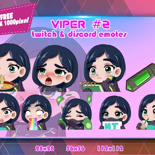 Viper Valorant Emotes Viper Emotes // Twitch Emotes Discord - Etsy
