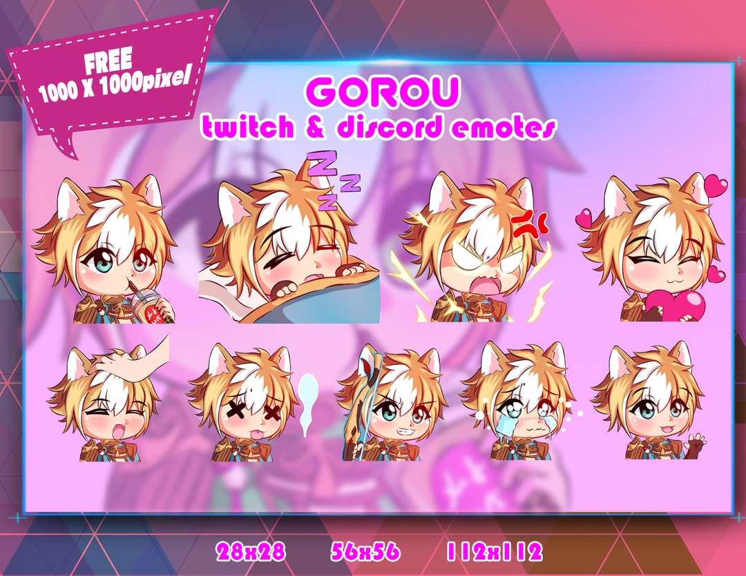 Gorou Genshin Impact, Twitch Emotes Pack, Discord Emotes Pack, Emotes ...
