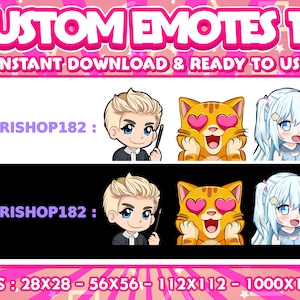 Custom Emote Chibi High Quality , Twitch Emotes Pack, Discord Emotes ...