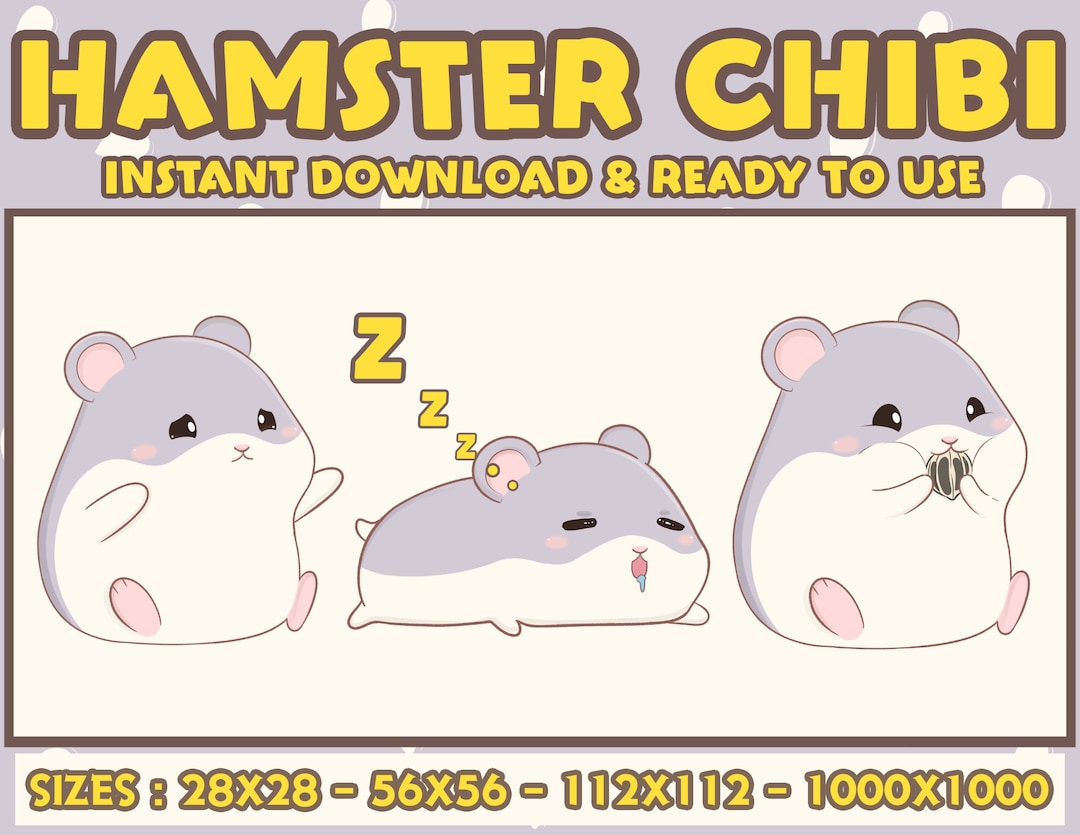 Hamster Chibi Emotes Pack: Twitch, Discord, Streamer (digital Download ...