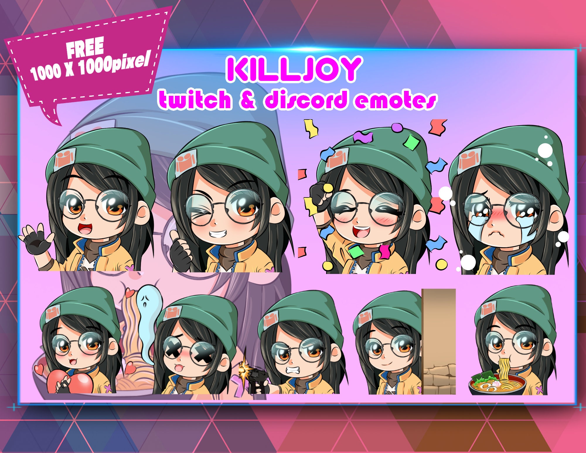 Killjoy Valorant Chibi paquete de gestos de Twitch paquete - Etsy México