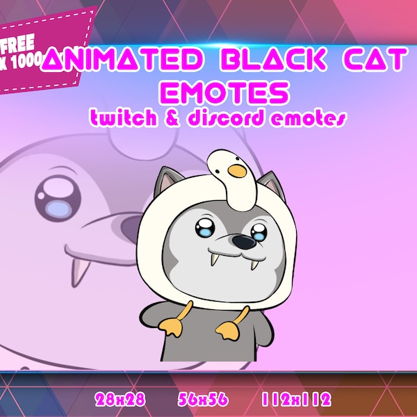 Animated Wolf Twitch Emotes - Etsy