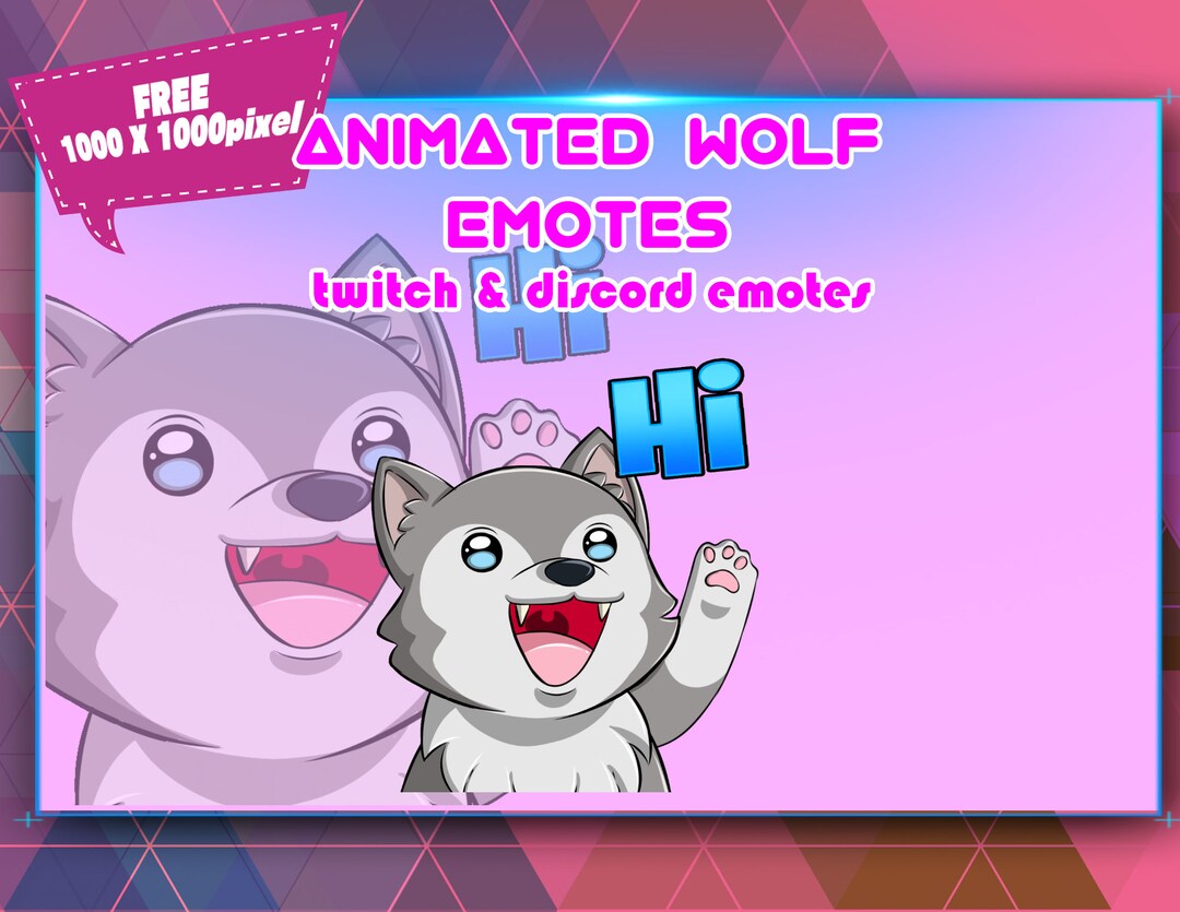 Animated Wolf Chibi Wave, Twitch Emotes Pack, Discord Emotes Pack ...