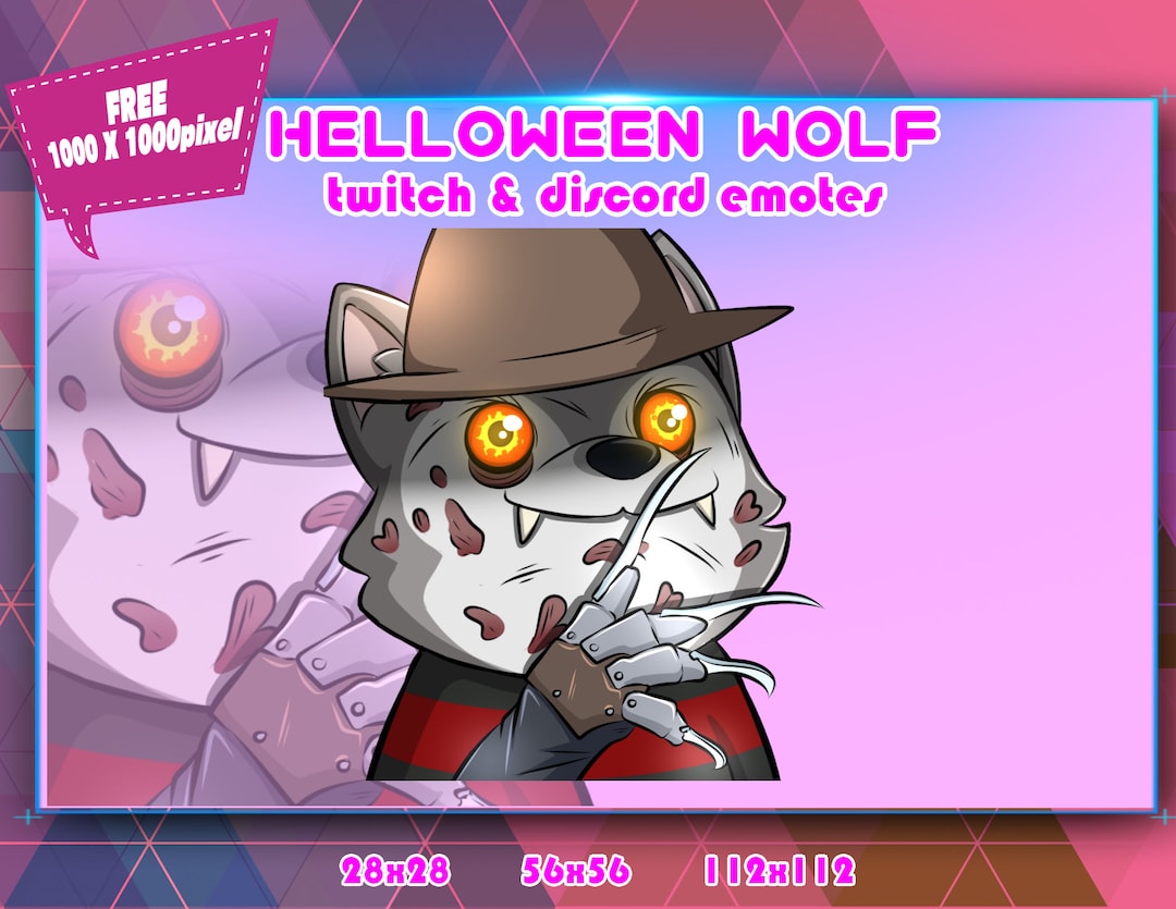 Wolf Hallowen Chibi, Twitch Emotes Pack, Discord Emotes Pack, Emotes ...
