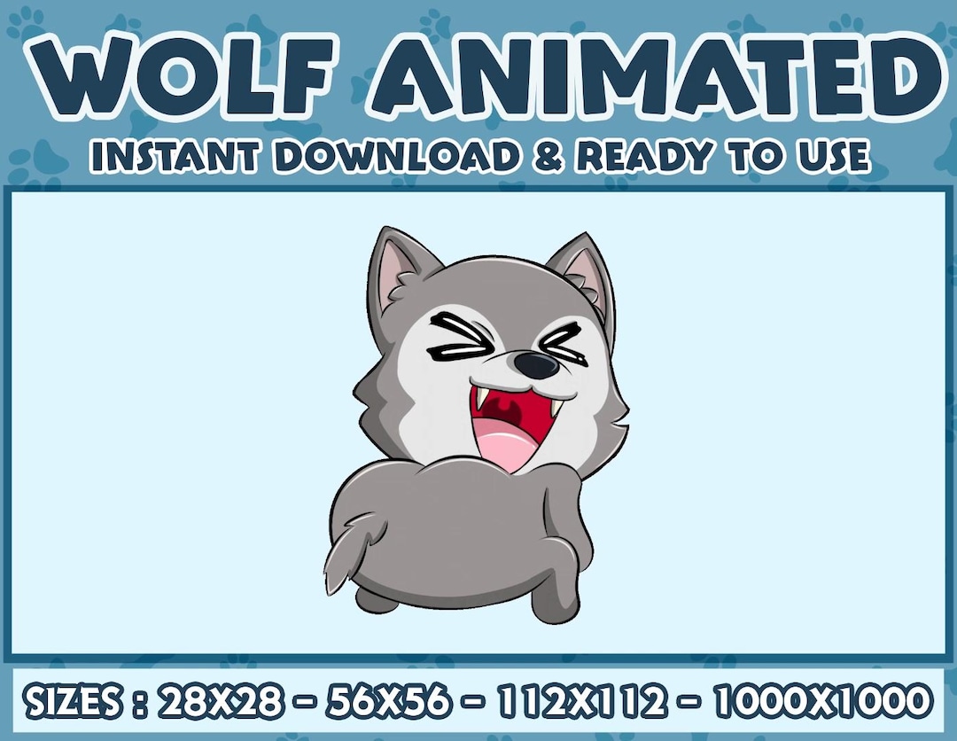 Animated Wolf Chibi Twerking Emote Pack: Twitch/discord (PNG Digital ...