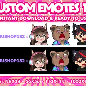 Custom Emote Chibi High Quality , Twitch Emotes Pack, Discord Emotes ...