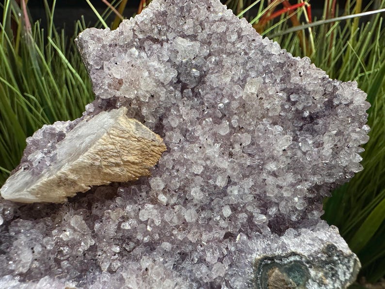 Brazilian Amethyst Cluster With Calcite Crystals - Etsy UK
