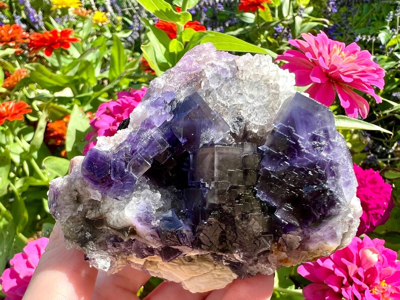 Spanish Fluorite With Quartz and Barite From Berbes Spain Cubic ...