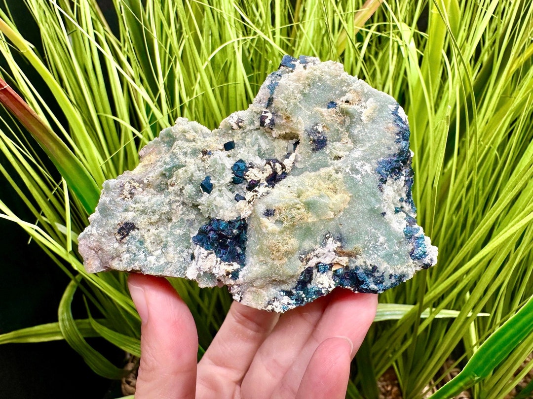 Blue Chalcopyrite, Galena, Pyrite, Drusy Green Chlorite Quartz ...