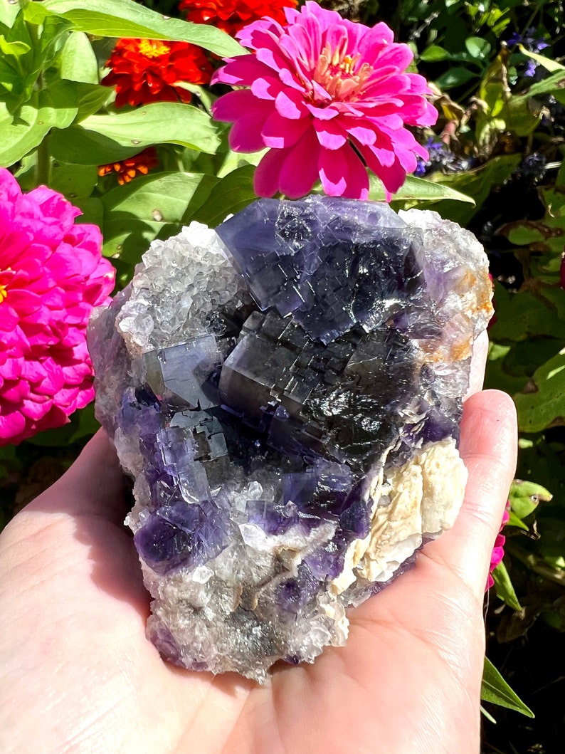 Spanish Fluorite With Quartz and Barite From Berbes Spain Cubic ...