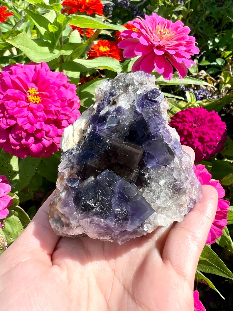 Spanish Fluorite With Quartz and Barite From Berbes Spain Cubic ...