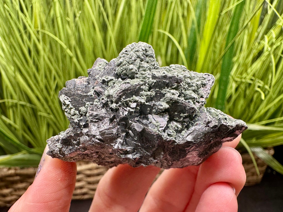 Tetrahedral Sphalerite Crystals With Green Matrix From Madan Bulgaria ...