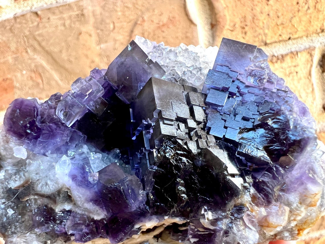 Spanish Fluorite With Quartz and Barite From Berbes Spain Cubic ...