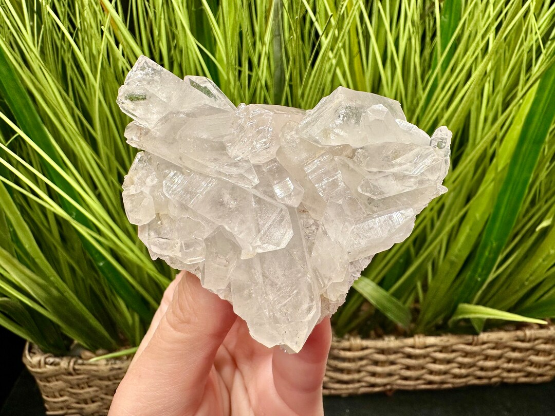 Quartz Crystal Plate Arkansas Quartz Cluster Small Quartz Cluster Clear ...