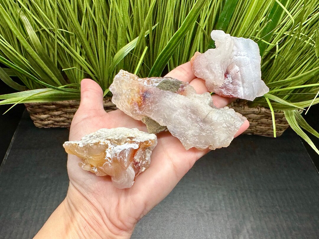 Raw Fire Agate Set of 3 Pcs Agate Quartz Chalcedony Red Agate White ...