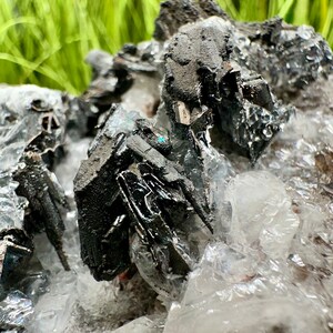 Goethite Epimorph Selenite Crystals Santa Eulalia, Mexico Black ...