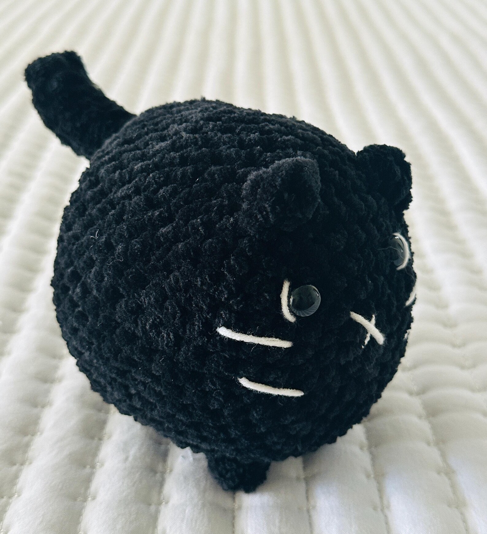 Crocheted Loaf Cat Plushie Soft Stuffed Animal Black - Etsy