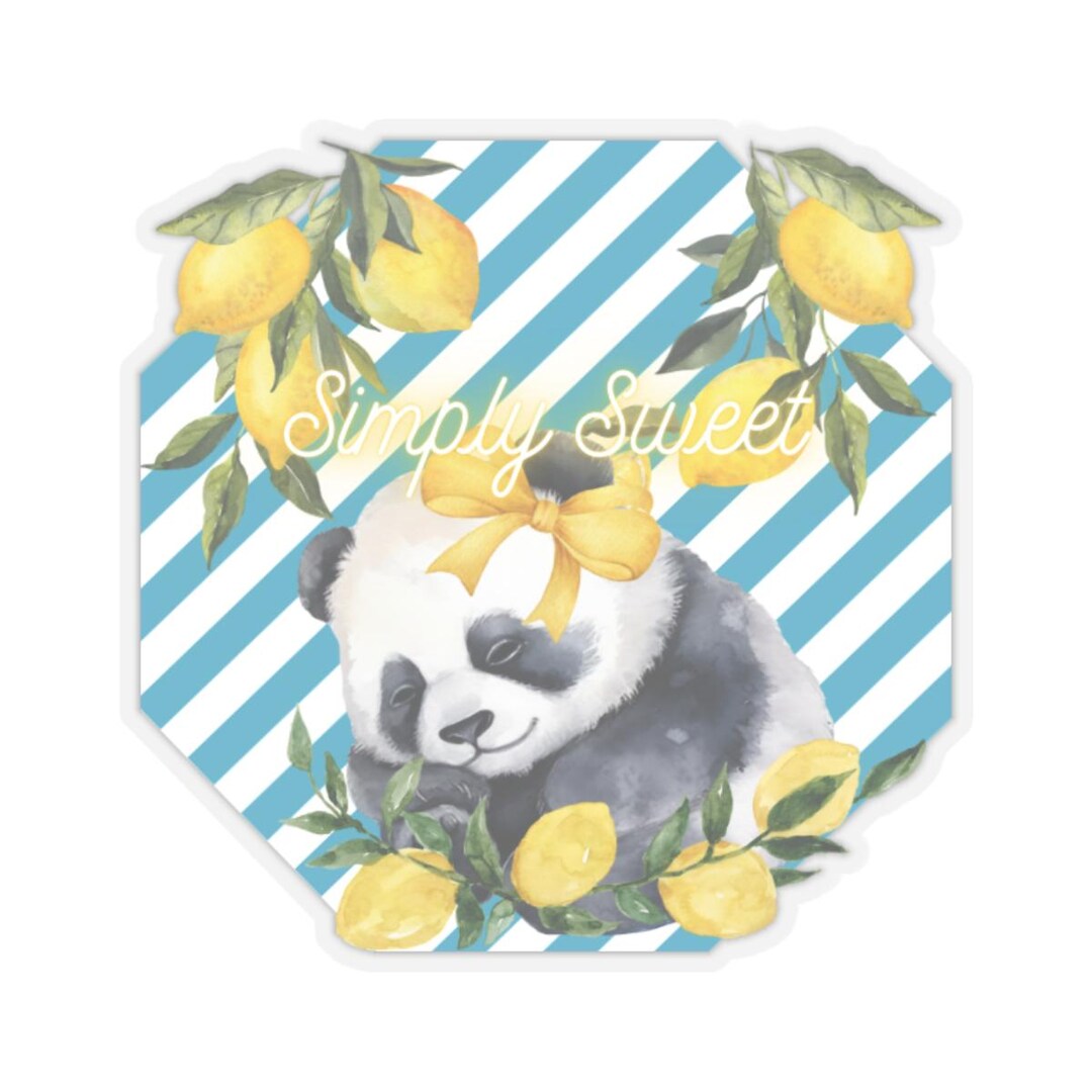Panda Lemon Stickers, Decorative Decals, Laptop Decals, Cute Animal ...