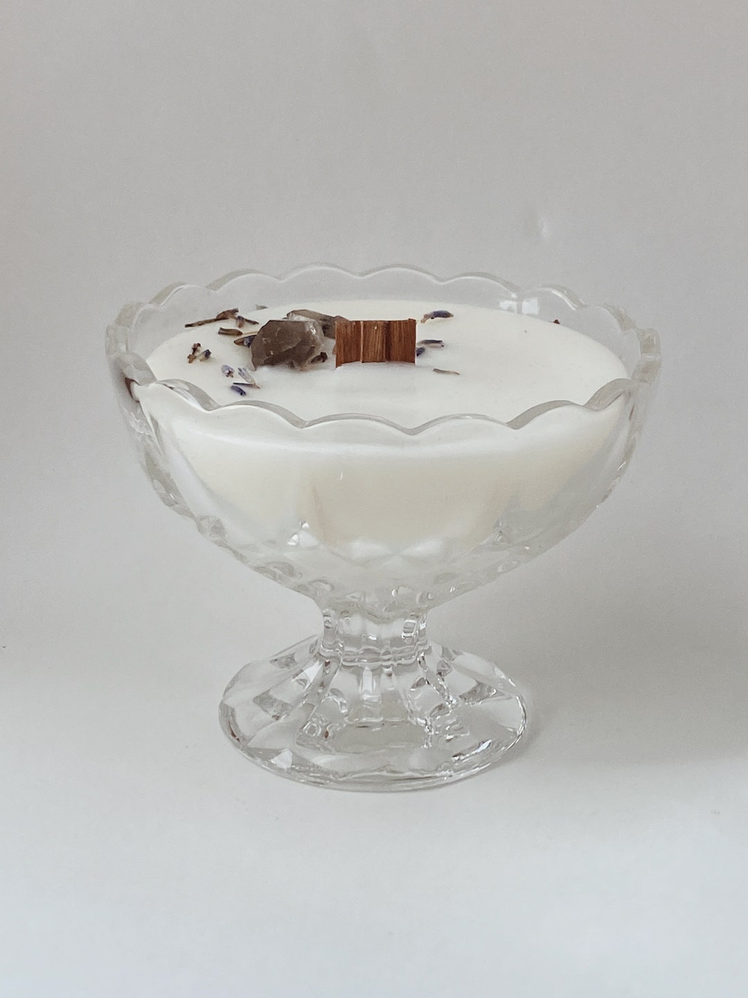 Vintage Ice Cream Dish | All Natural Wooden Wick Candle - Etsy