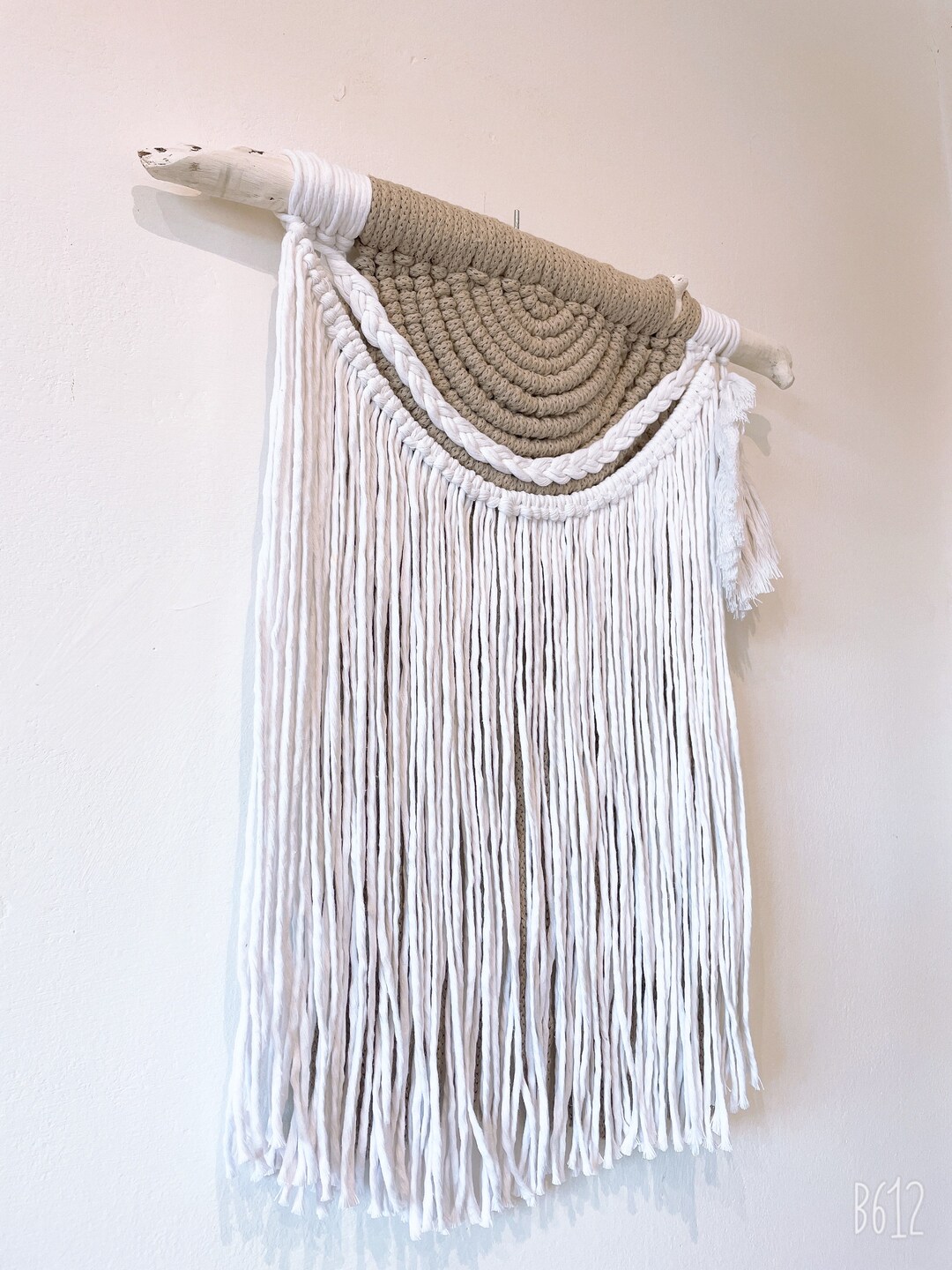 Macramé Tapestry, Organic Cotton, Driftwood, Home Decoration, Wall ...