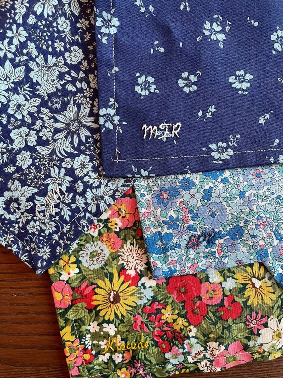 Custom Hand Embroidered Pocket Squares Handkerchiefs for - Etsy