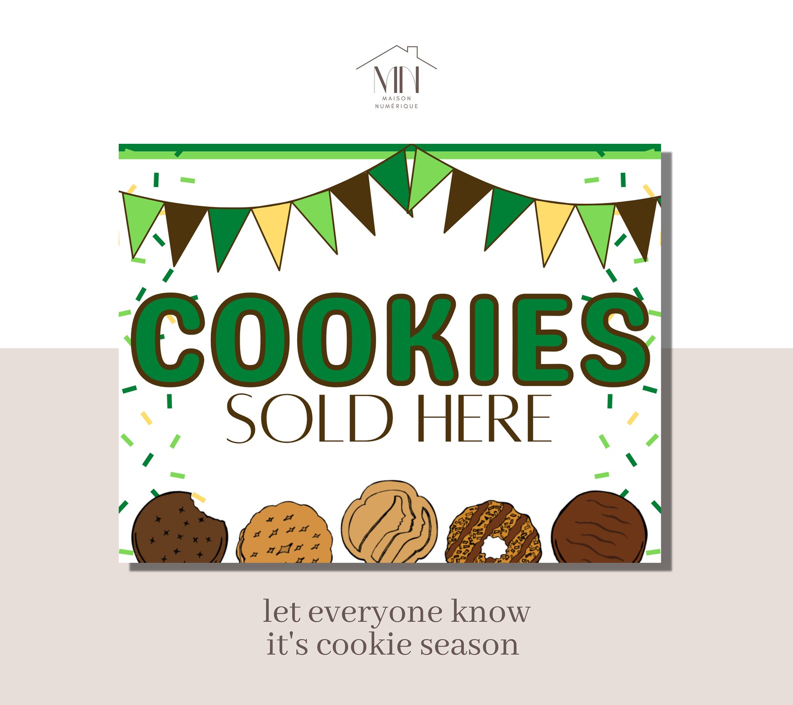 Scout Cookie Booth Sign | Printable Sign, Scout Cookies, Booth Sign ...