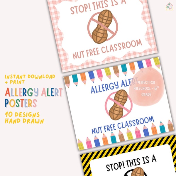 Nut Free Zone Sign - Etsy