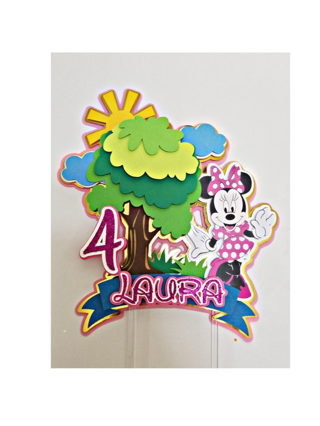 Minnie Mouse Cake Topper, Disney Cake Topper Minnie, Minnie Party ...