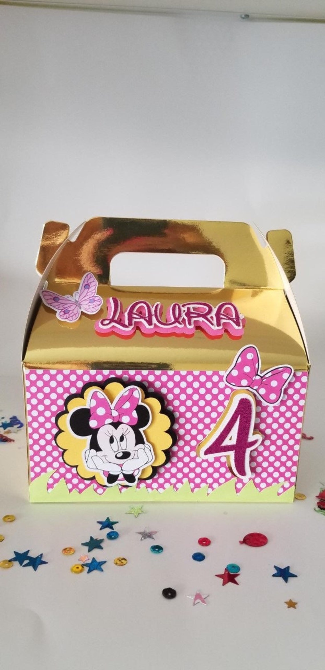 Minnie Mouse Candy Box, Minnie Favor Box, Minnie Party Decorations ...