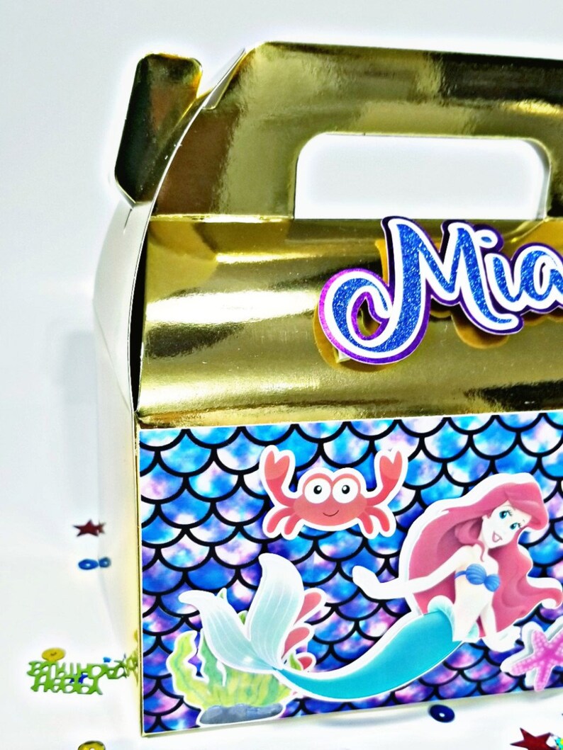 Little Mermaid Favor Box,little Mermaid Party Decorations,ariel Favor ...