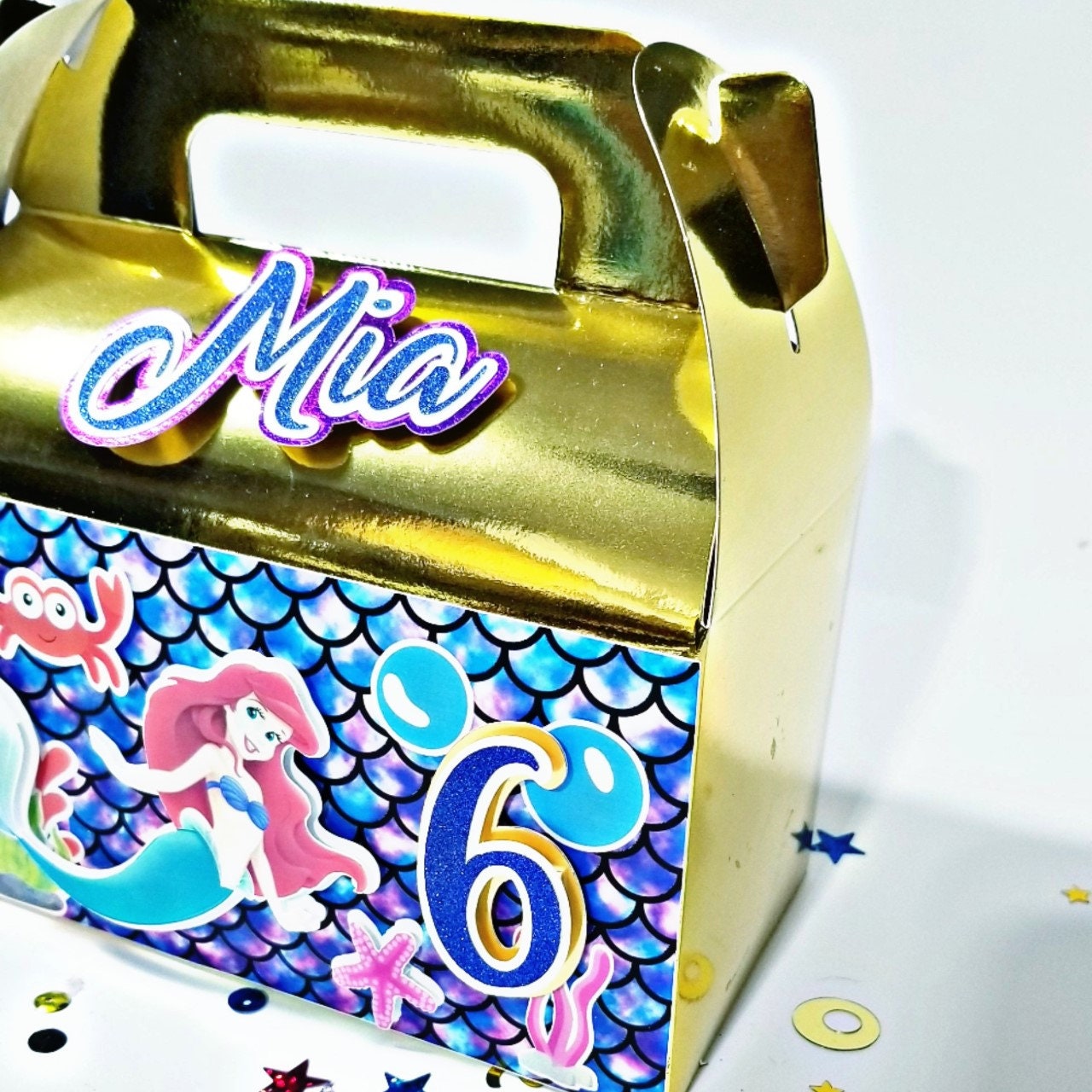 Little Mermaid Favor Box,little Mermaid Party Decorations,ariel Favor ...