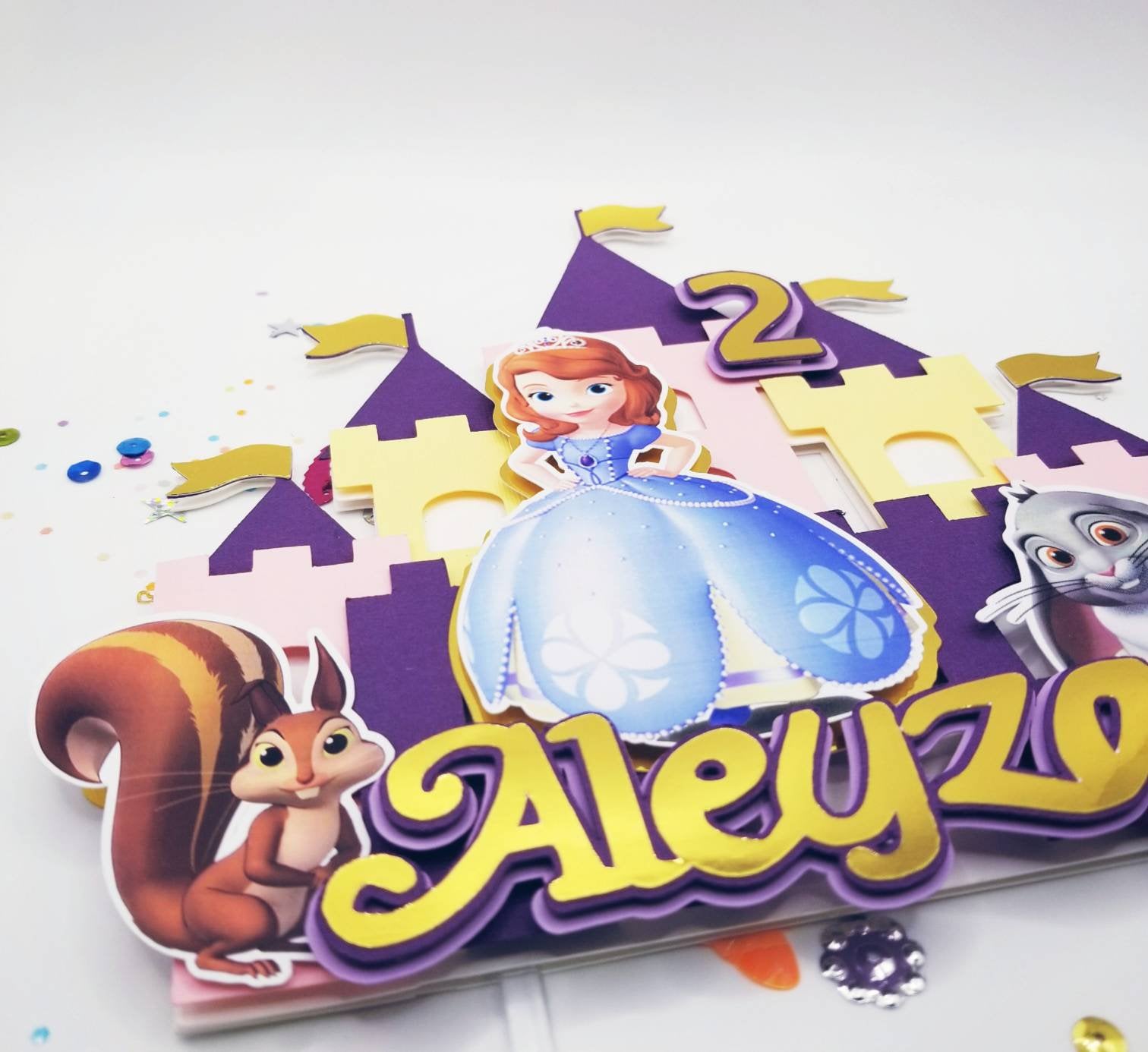 Sofia the First Cake Topper, Disney Princess Sofia Cake Topper, Sofia ...
