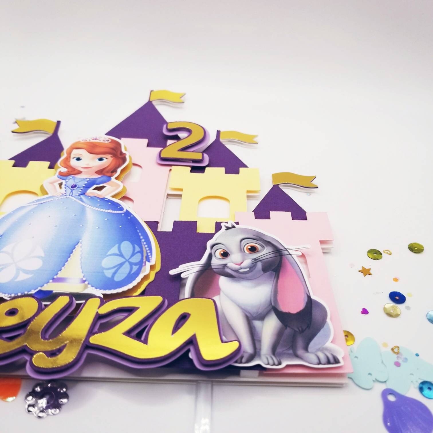 Sofia the First Cake Topper, Disney Princess Sofia Cake Topper, Sofia ...